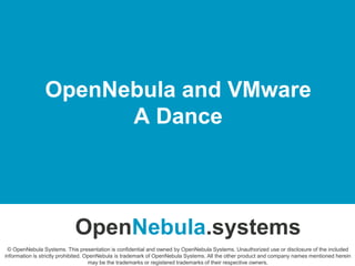 OpenNebula and VMware - A dance | PPT