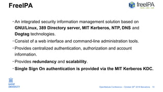 OpenNebulaConf 2016 - Sunstone integration with FreeIPA using Single ...