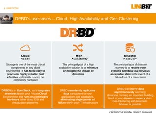 OpenNebulaConf 2016 - The DRBD SDS for OpenNebula by Philipp Reisner ...