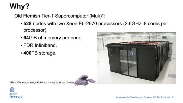 OpenNebulaConf2017EU: Transforming an Old Supercomputer into a Cloud ...