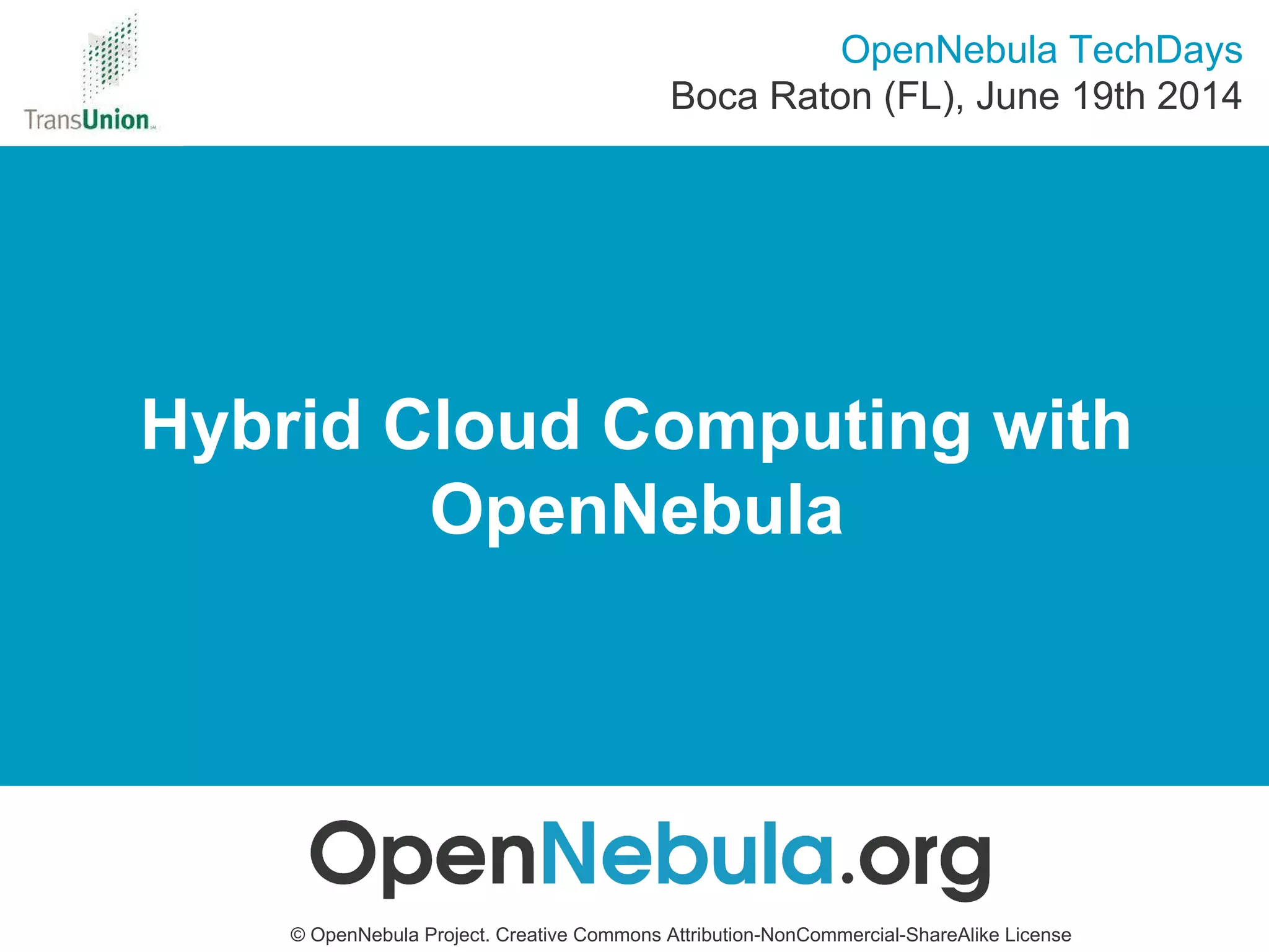OpenNebula - Status and Roadmap | PPT