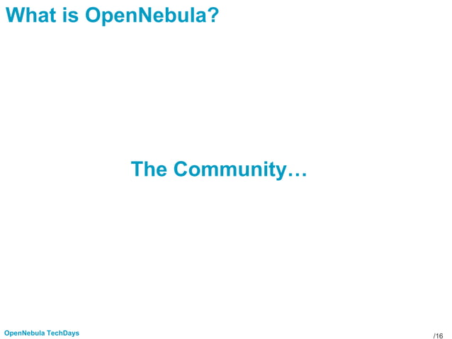 OpenNebula - Status and Roadmap | PPT