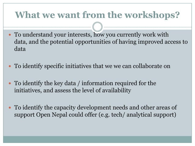 Open nepal scoping workshop presentation | PPT