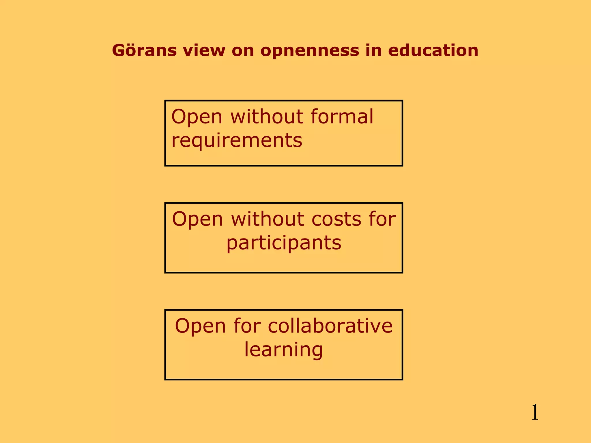 Opennes in education | PPT
