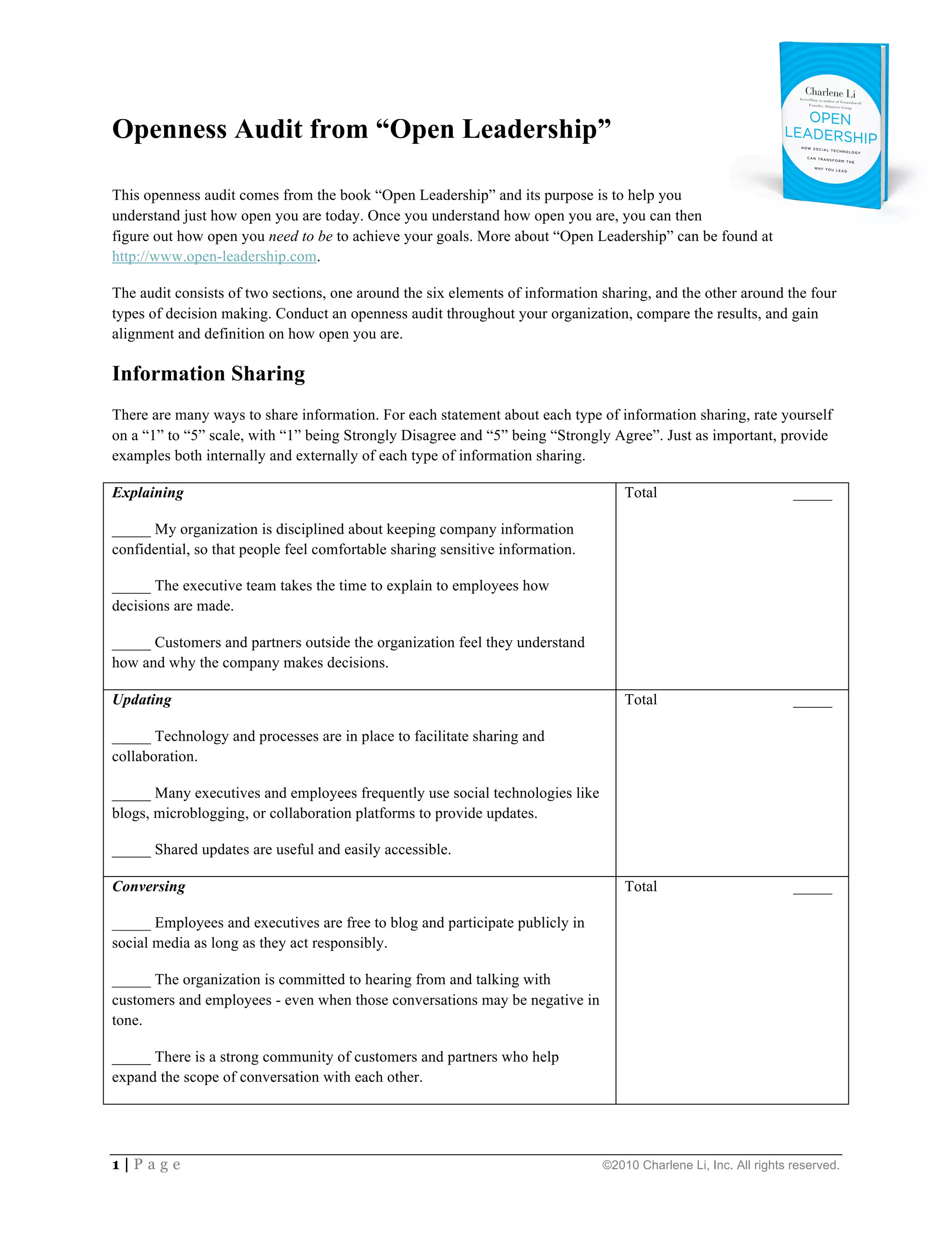 Openness audit | PDF