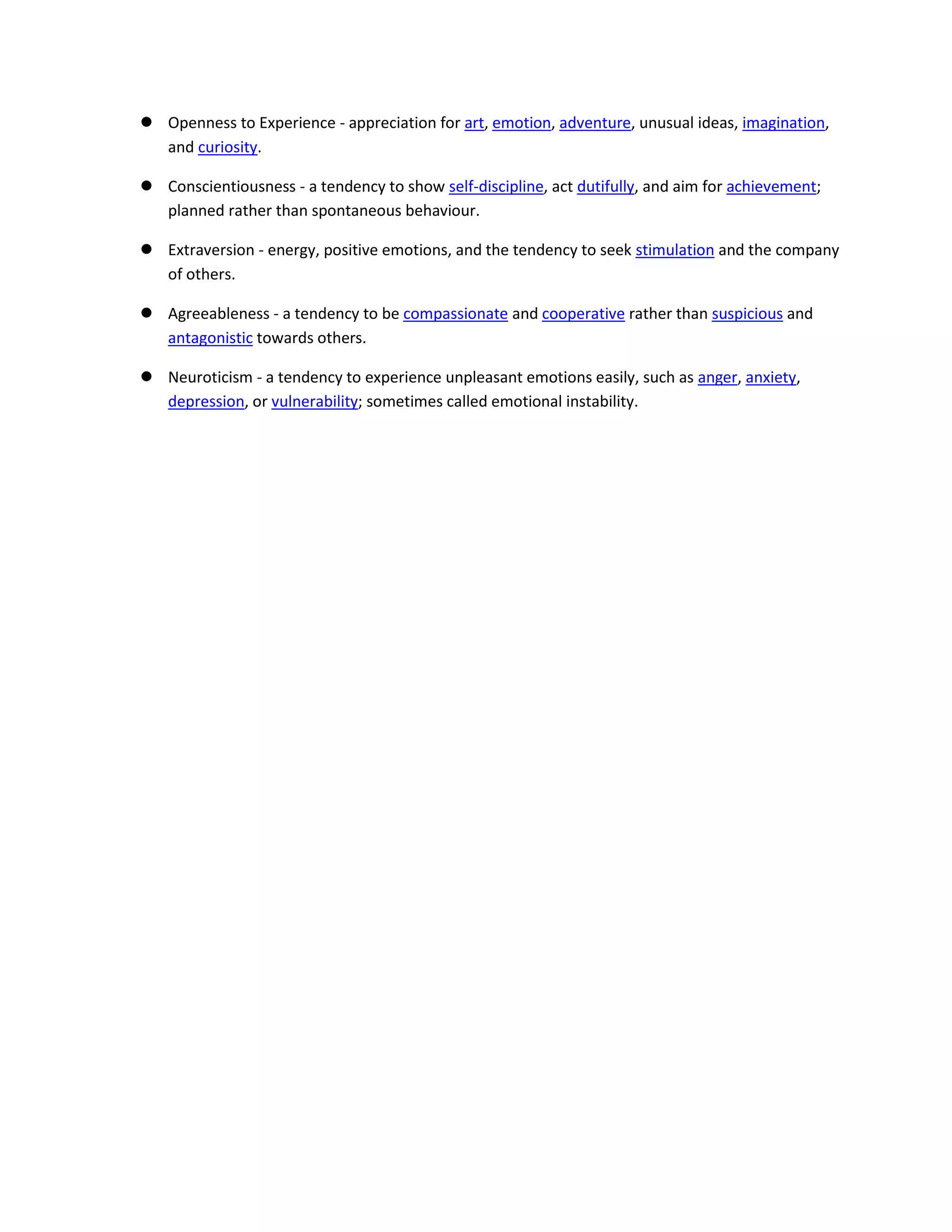 Openness to experience | PDF