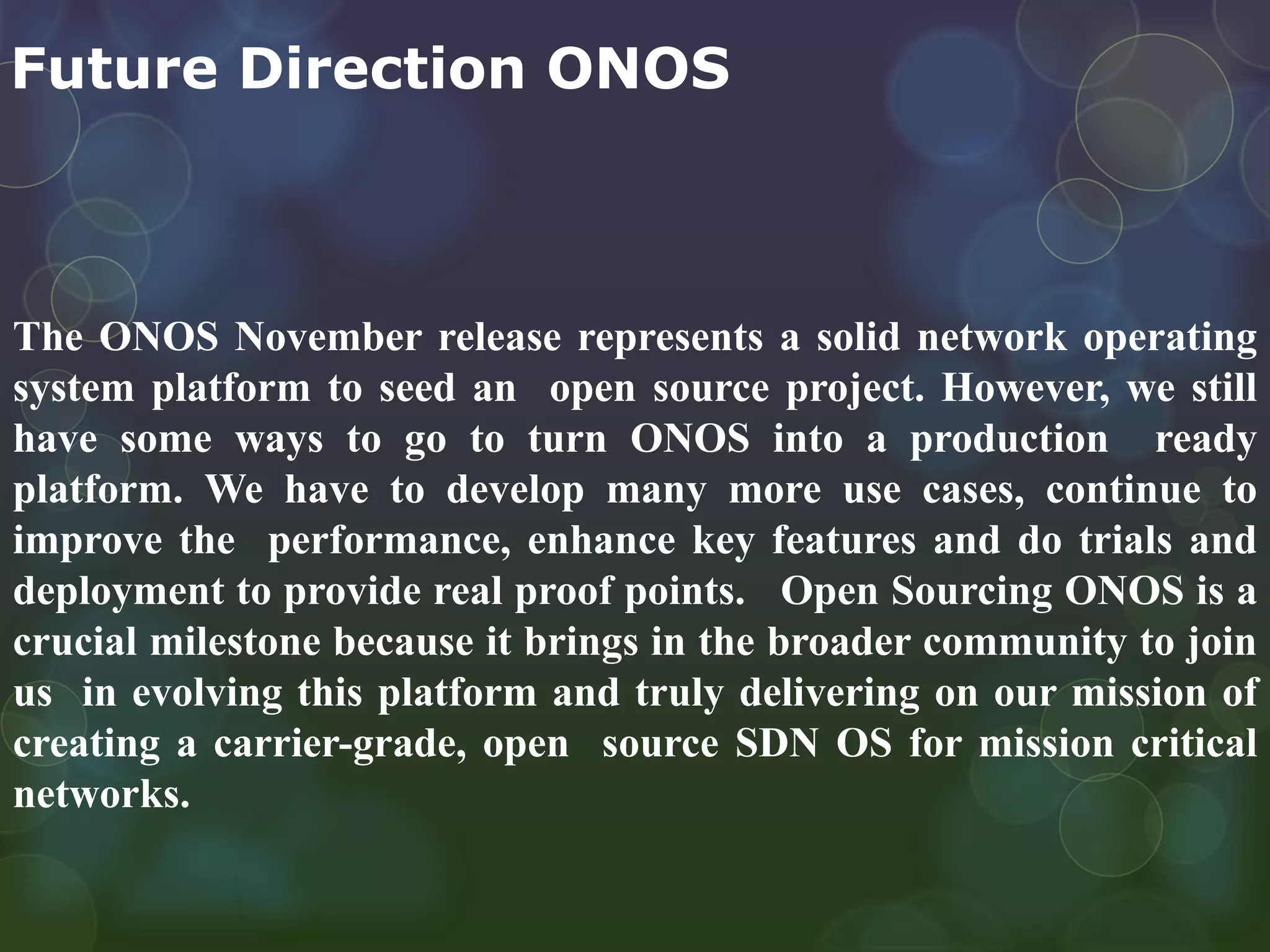Open network operating system (onos) | PPTX