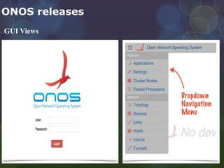 Open network operating system (onos) | PPTX | Operating Systems | Computer Software and Applications