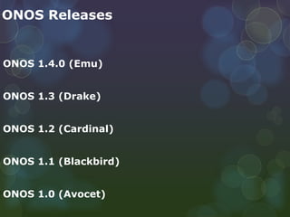 Open network operating system (onos) | PPTX