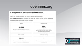 OSMC 2014 | OpenNMS 14 by Tarus Balog | PDF