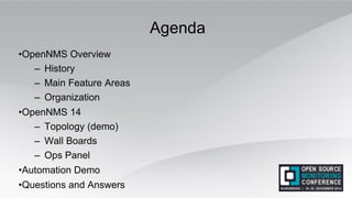 OSMC 2014 | OpenNMS 14 by Tarus Balog | PDF