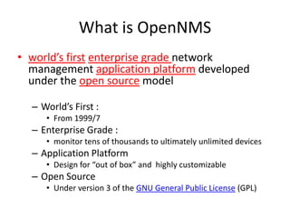 OpenNMS introduction | PPT