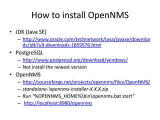 OpenNMS introduction | PPT