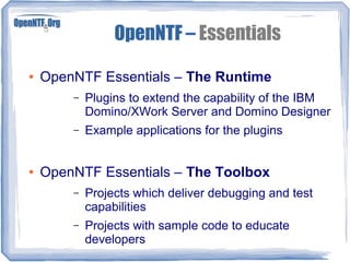 OpenNTF Essentials | PPT | Free Download