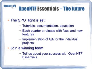 OpenNTF Essentials | PPT