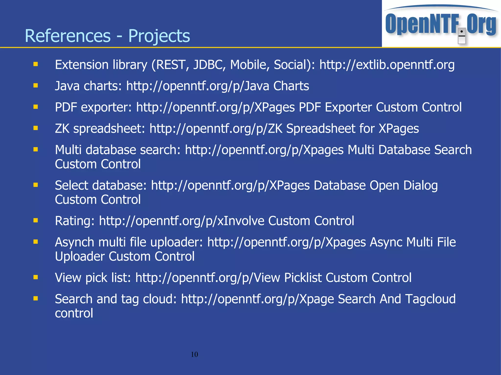 OpenNTF Overview DanNotes 11/23/11 | PDF