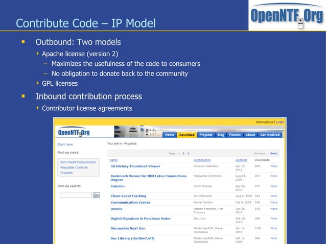 OpenNTF Overview DanNotes 11/23/11 | PPT