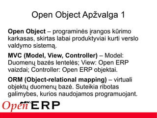Openobject platforma | ODP
