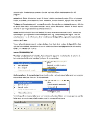 Openoffice calc | DOCX