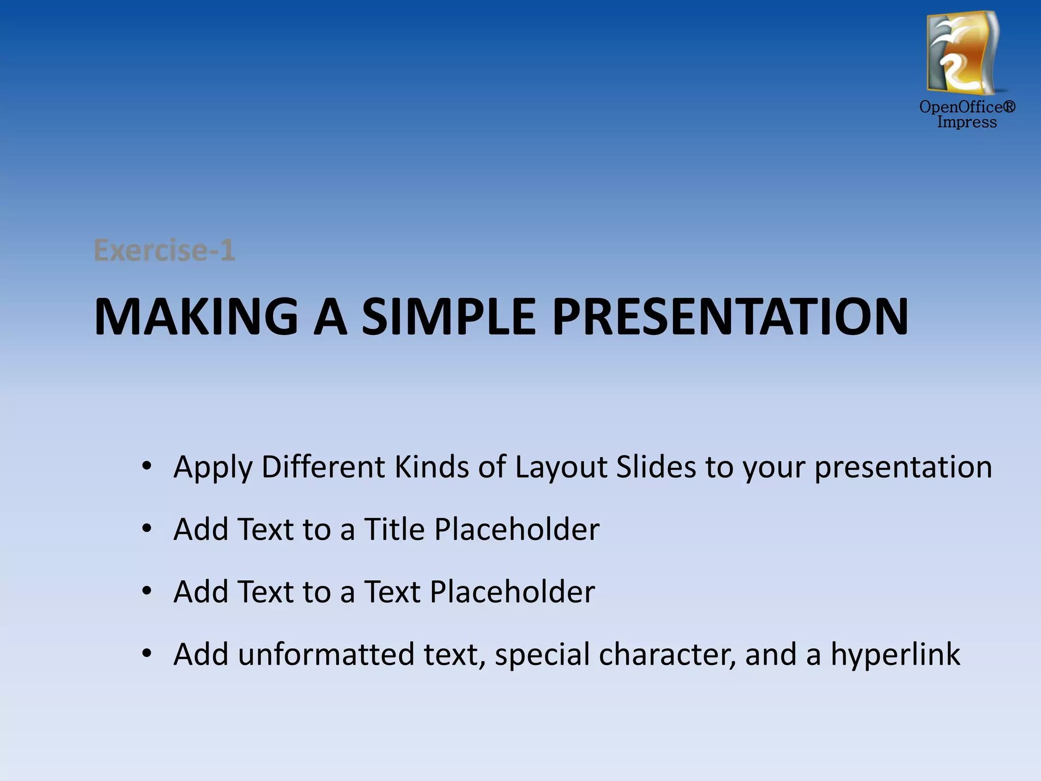 Open Office - Impress Tutorial | PDF