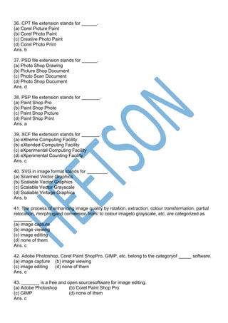 Open Office MCQ (OpenOffice Questions and Answers) | PDF