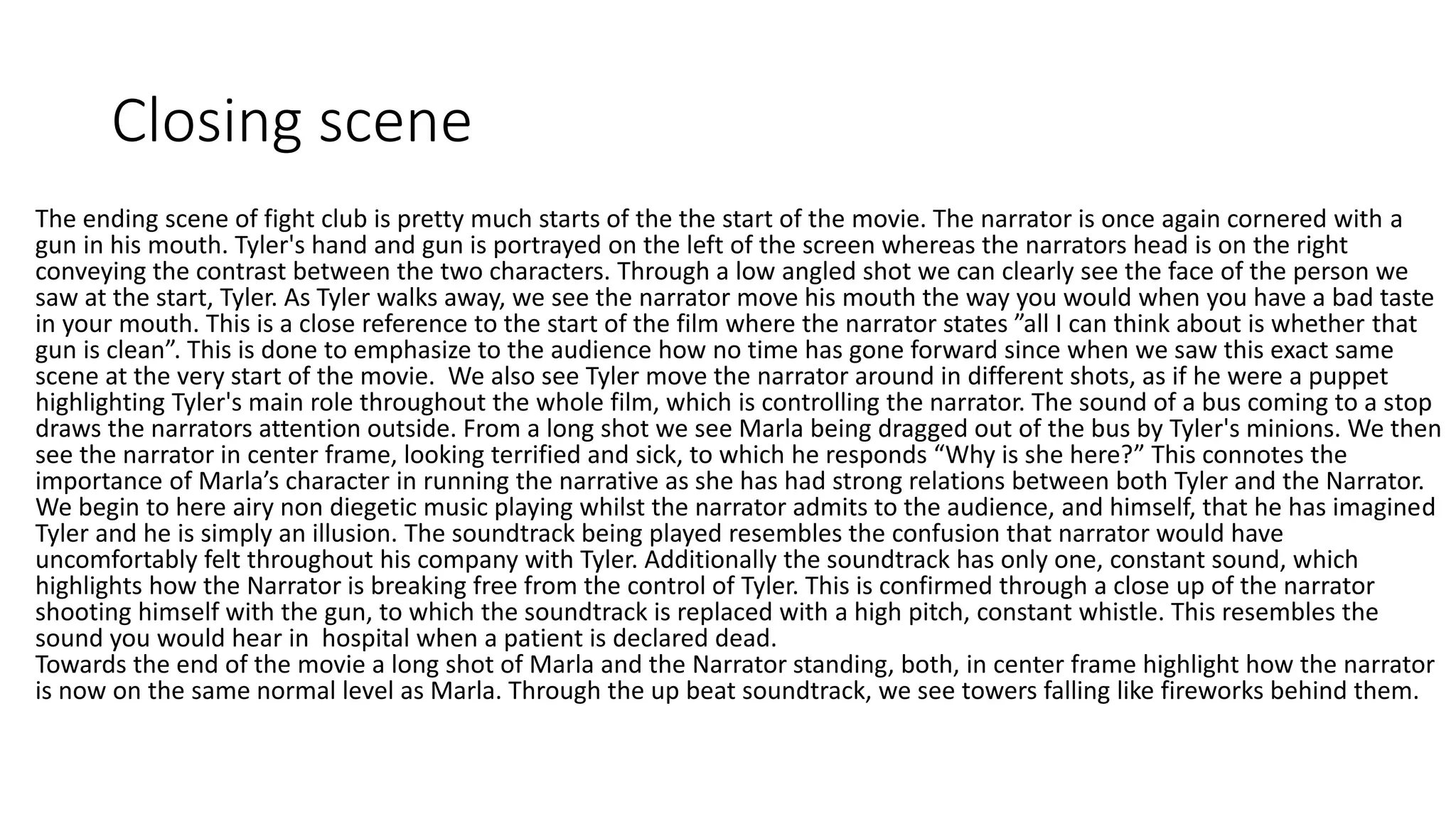 Openoing and closing scene analysis | PPT
