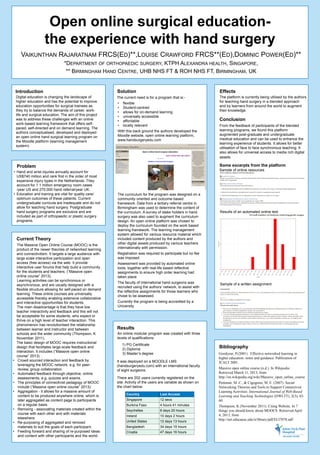 Open on line surgical education rcs ed poster final | PDF
