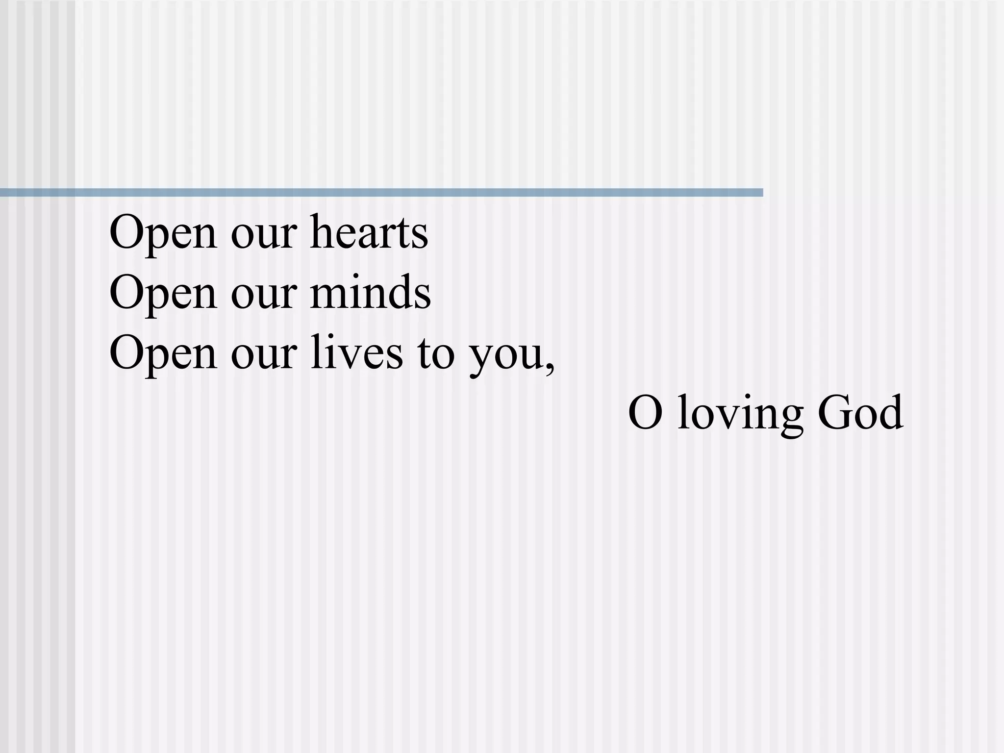 Open our hearts | PPT