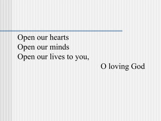 Open our hearts | PPS