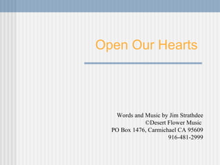 Open our hearts | PPS