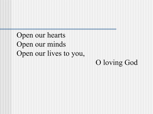 Open our hearts | PPS