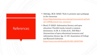Azadbakht, E. & Schultz, T. Exploring Open Pedagogy in a Credit-Bearing Library Course | PPT