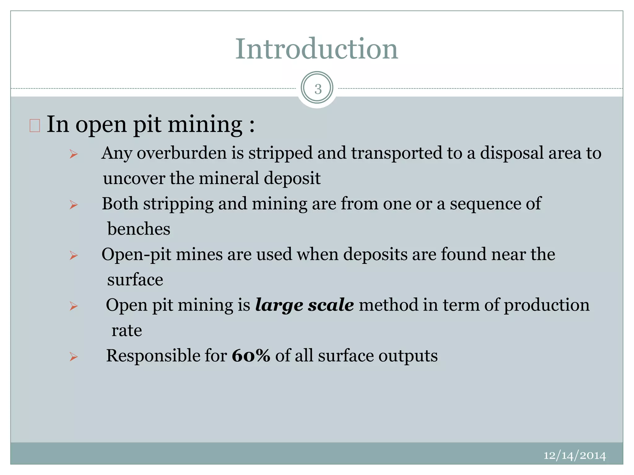 Open pit mining | PPTX