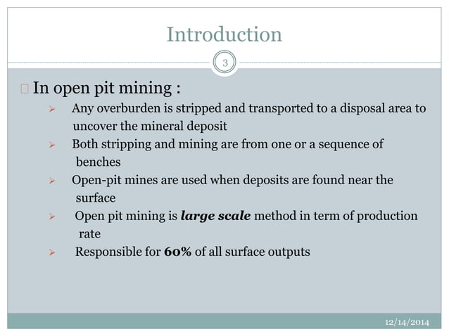 Open pit mining | PPTX | Geology | Science