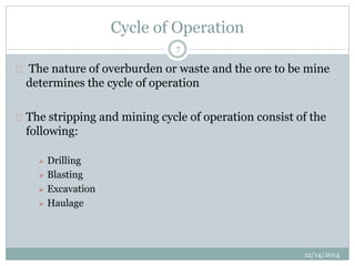 Open pit mining | PPTX