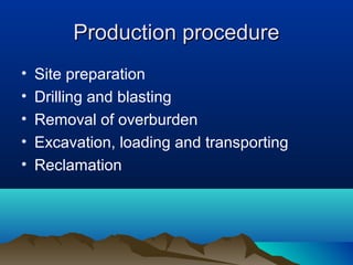 Open pit mining | PPT