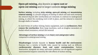 Open Pit Mining and Quarry | PPTX