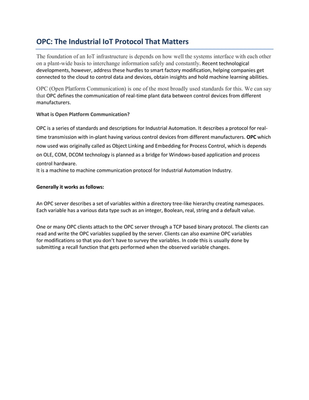 Open Platform Communication Pdf