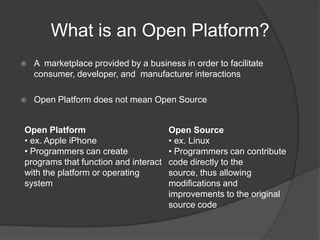 Open Platform Strategy in the Smartphone Industry | PPT