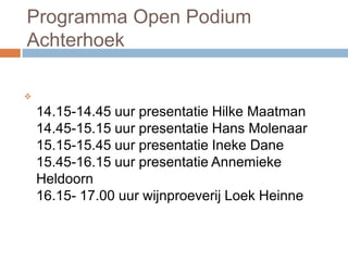 Open Podium Achterhoek | PPT