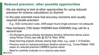 Early Application experiences on Summit | PDF