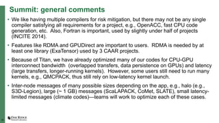 Early Application experiences on Summit | PDF