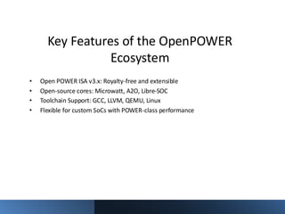 OpenPOWER Foundation & Open-Source Core Innovations | PDF