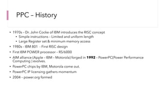 POWER ISA introduction and what’s new in ISA V3.1 (Overview) | PPT