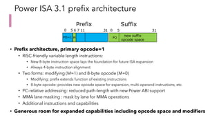 Architecture innovations in POWER ISA v3.01 and POWER10 | PDF