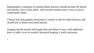 Tibia shaft fracture and fibula shaft fracture | PDF