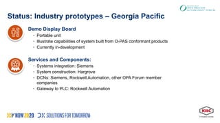 Open Process Automation: Status of the O-PAS™ Standard, Conformance Certification, and User ...