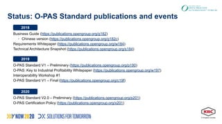 Open Process Automation: Status of the O-PAS™ Standard, Conformance ...