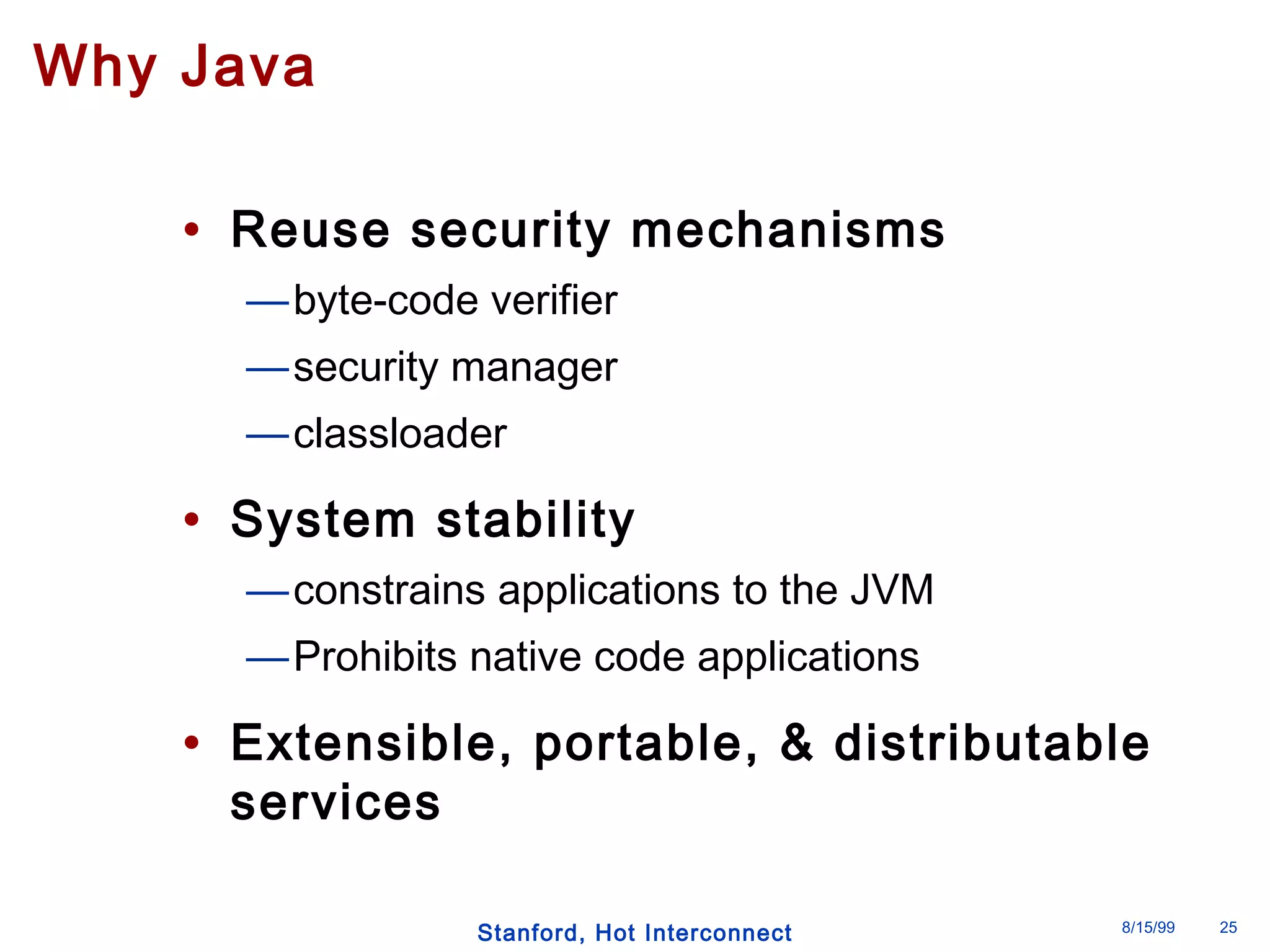 Open programmable architecture for java enabled network devices | PPT