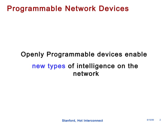 Open programmable architecture for java enabled network devices | PPT